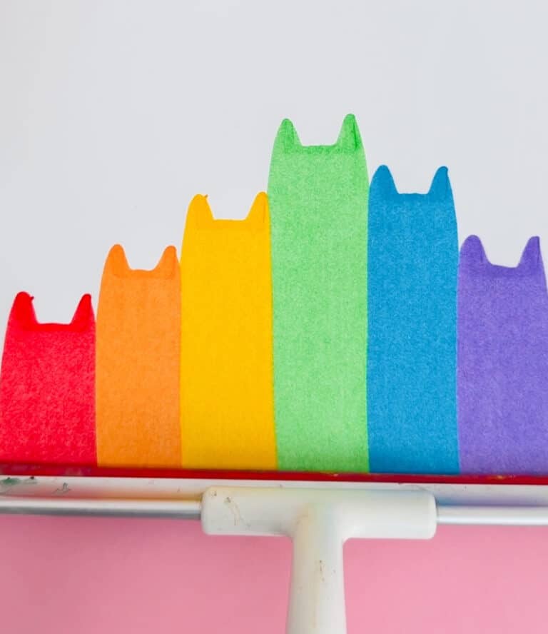 Clever Rainbow Cat Squeegee Art