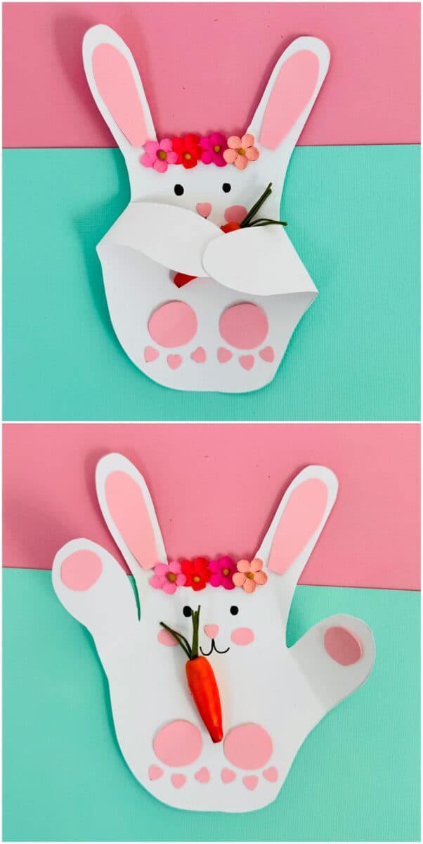Cute and Clever Bunny Handprint Craft - Easter Craft For Kids