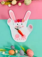 Cute and Clever Bunny Handprint Craft - Easter Craft For Kids