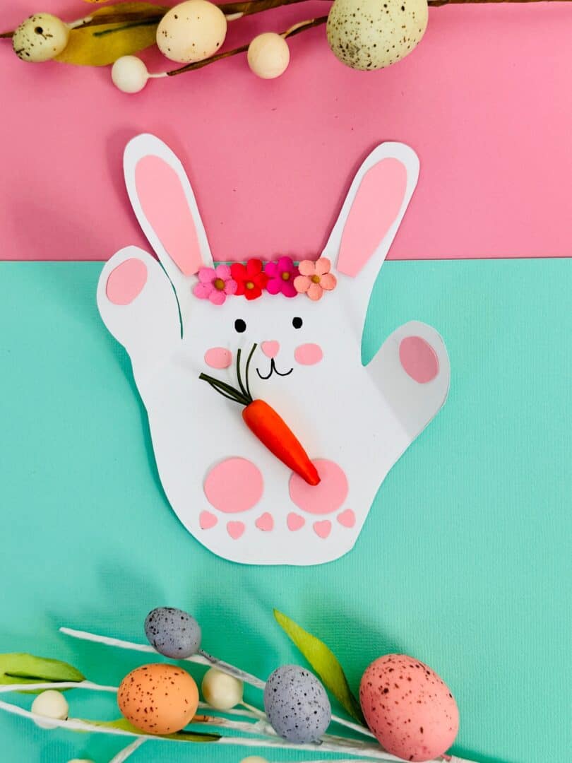 Cute and Clever Bunny Handprint Craft - Easter Craft For Kids