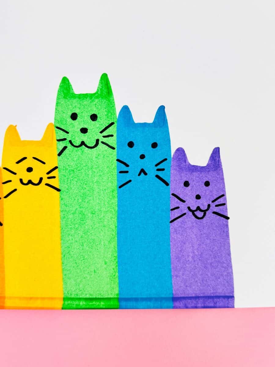 Clever Rainbow Cat Squeegee Art