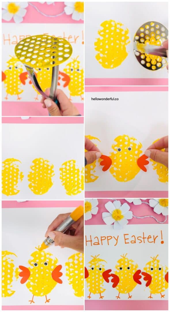 Potato Masher Chick Craft - Creative Easter Art