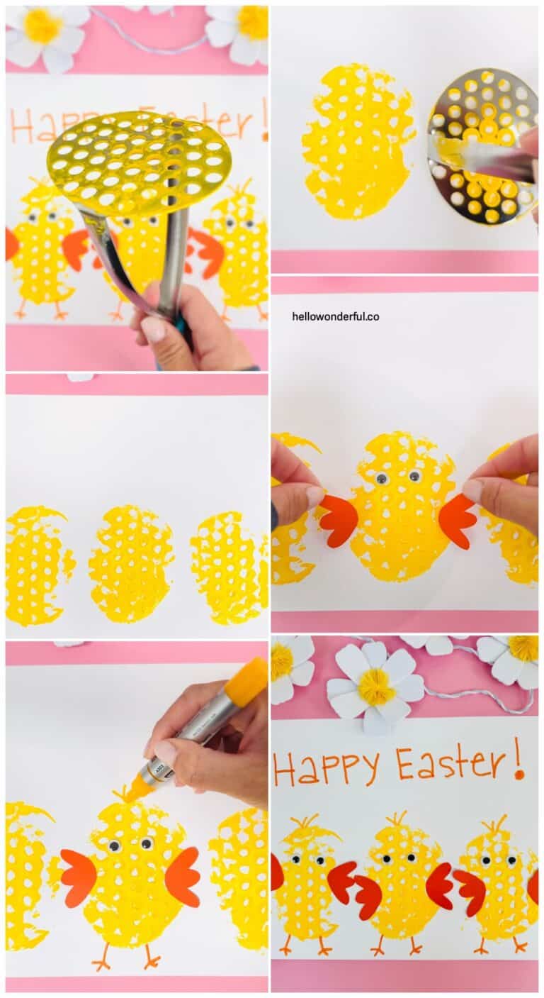 Potato Masher Chick Craft - Creative Easter Art