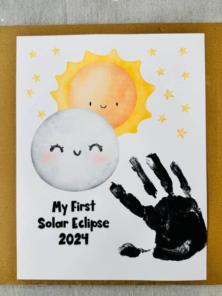 Solar Eclipse Handprint Craft 2024