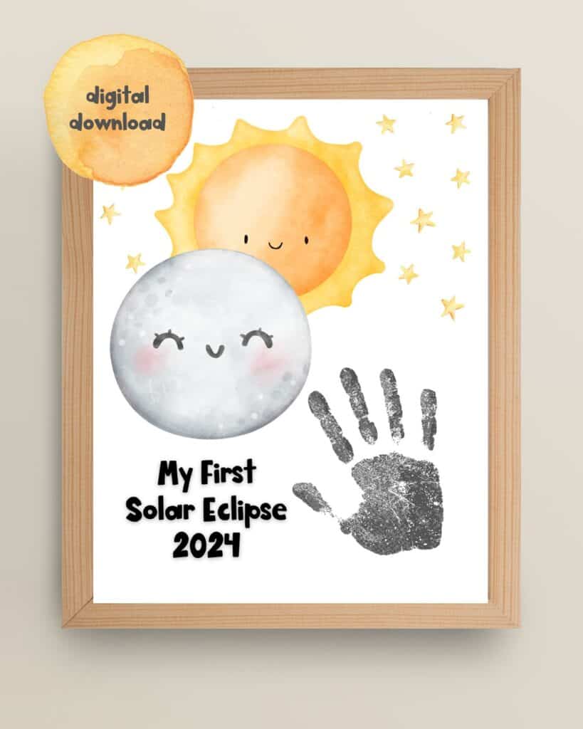 Solar Eclipse Handprint Craft 2024