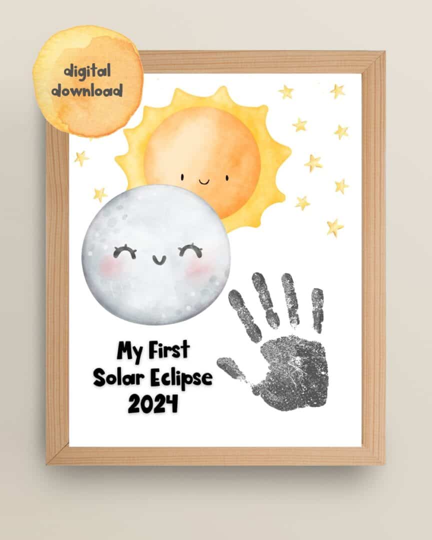 Solar Eclipse Handprint Craft 2024