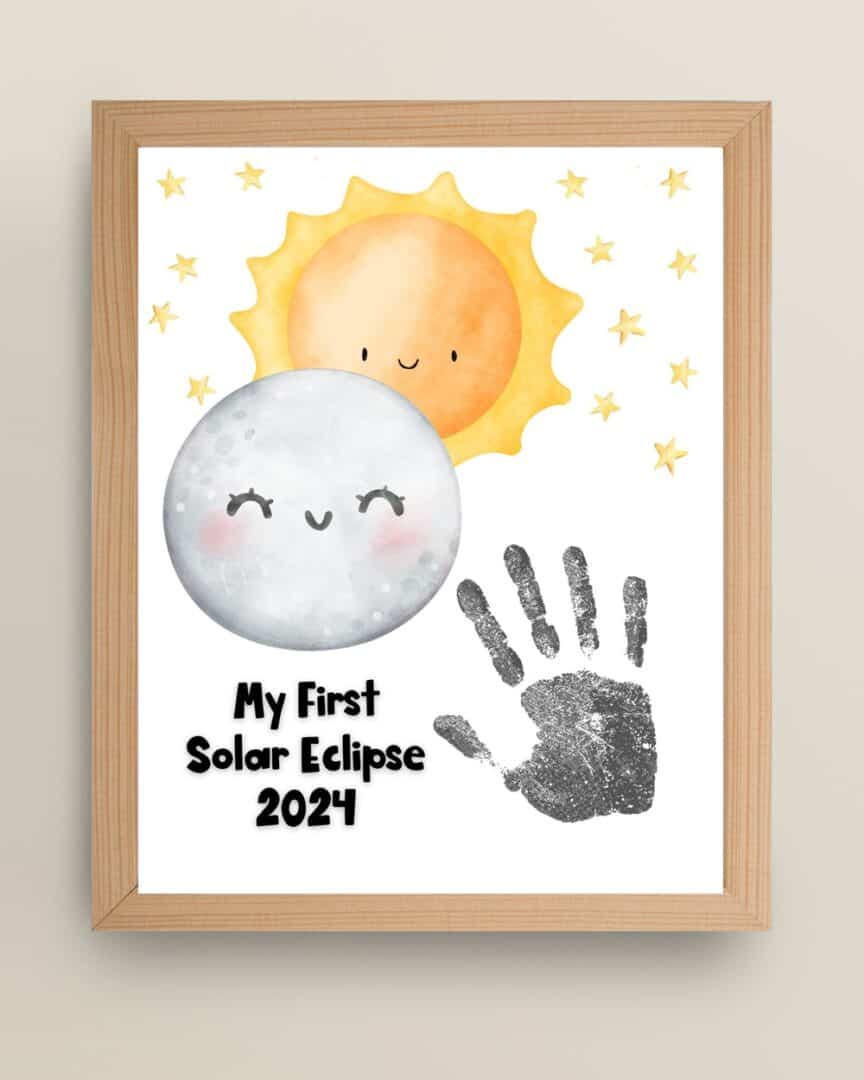 Solar Eclipse Handprint Craft 2024