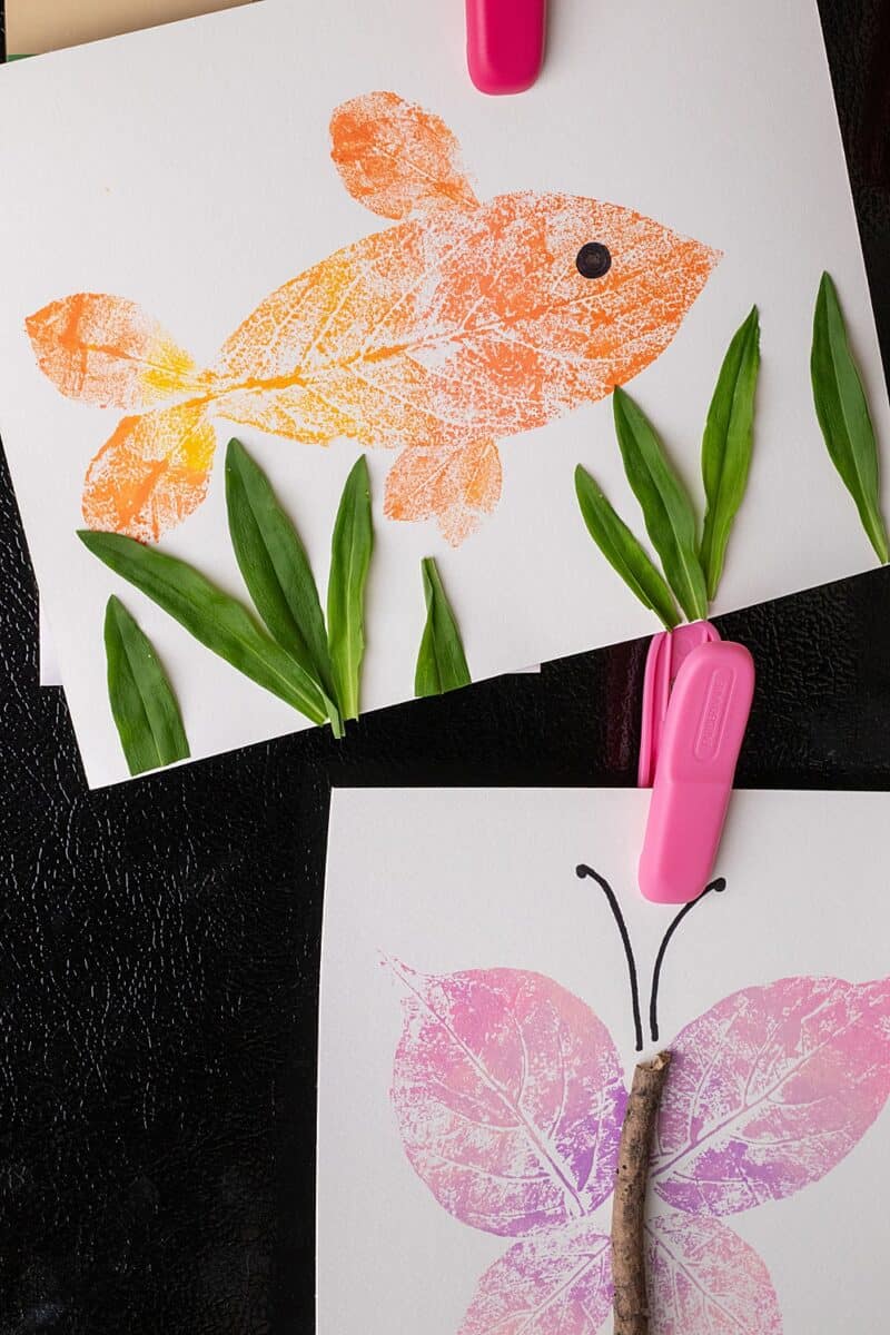 This Leaf Fish Art Is A Cute Ocean Craft