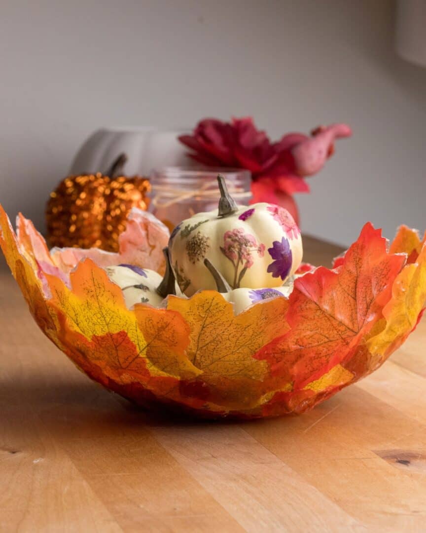 DIY This Fall Leaf Bowl For a Crafty Fall Decor