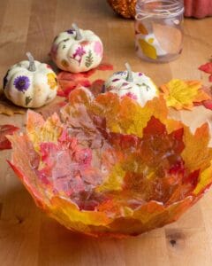 DIY This Fall Leaf Bowl For a Crafty Fall Decor