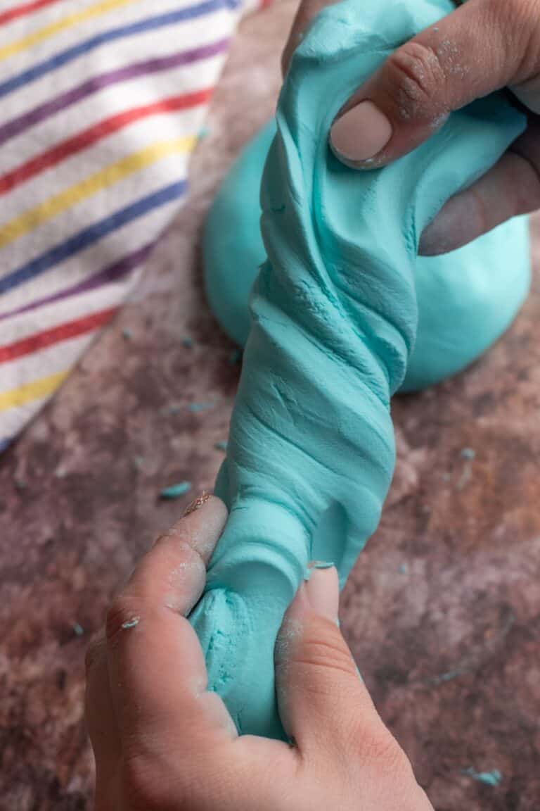 Easiest Two Ingredients Playdough Recipe - Super Soft And Stretchy