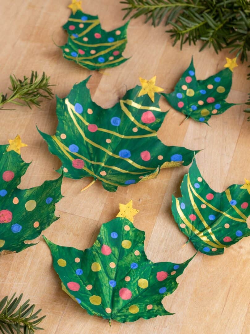 Beautiful Christmas Tree Leaf Craft - hello, Wonderful