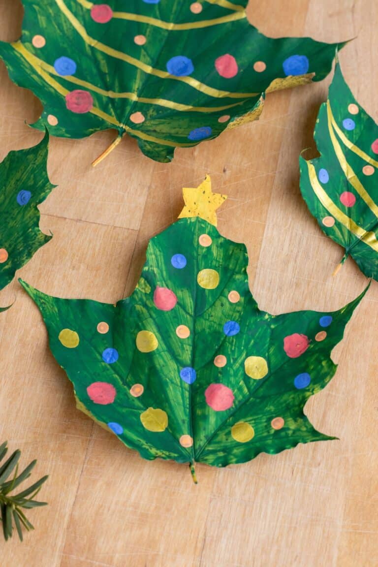 Beautiful Christmas Tree Leaf Craft - hello, Wonderful