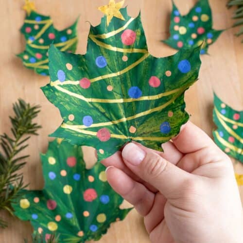 Beautiful Christmas Tree Leaf Craft - hello, Wonderful