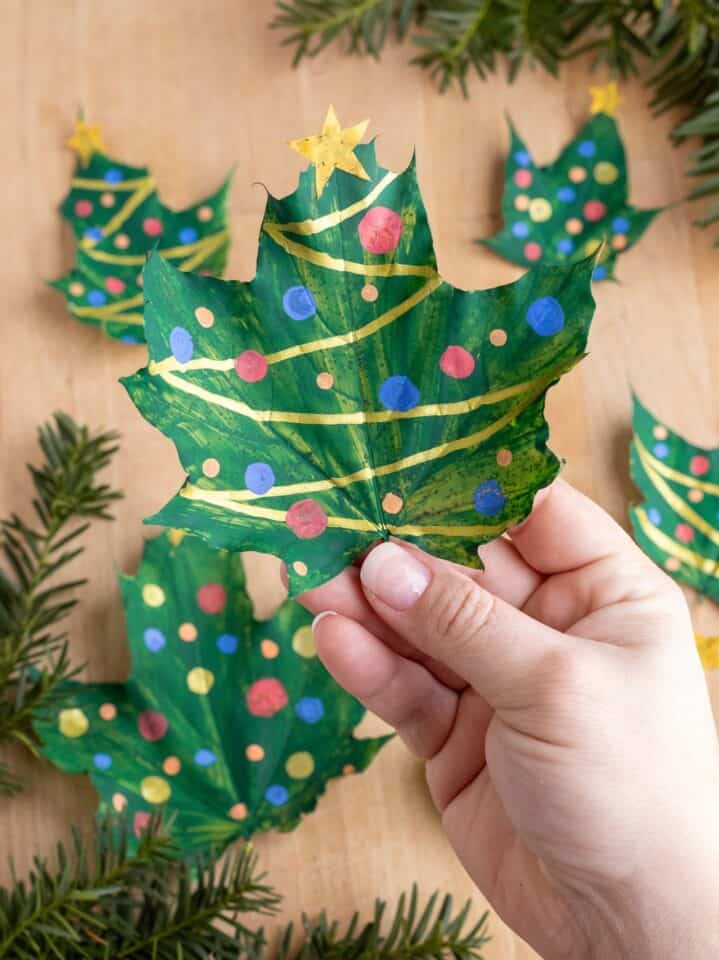Beautiful Christmas Tree Leaf Craft - hello, Wonderful