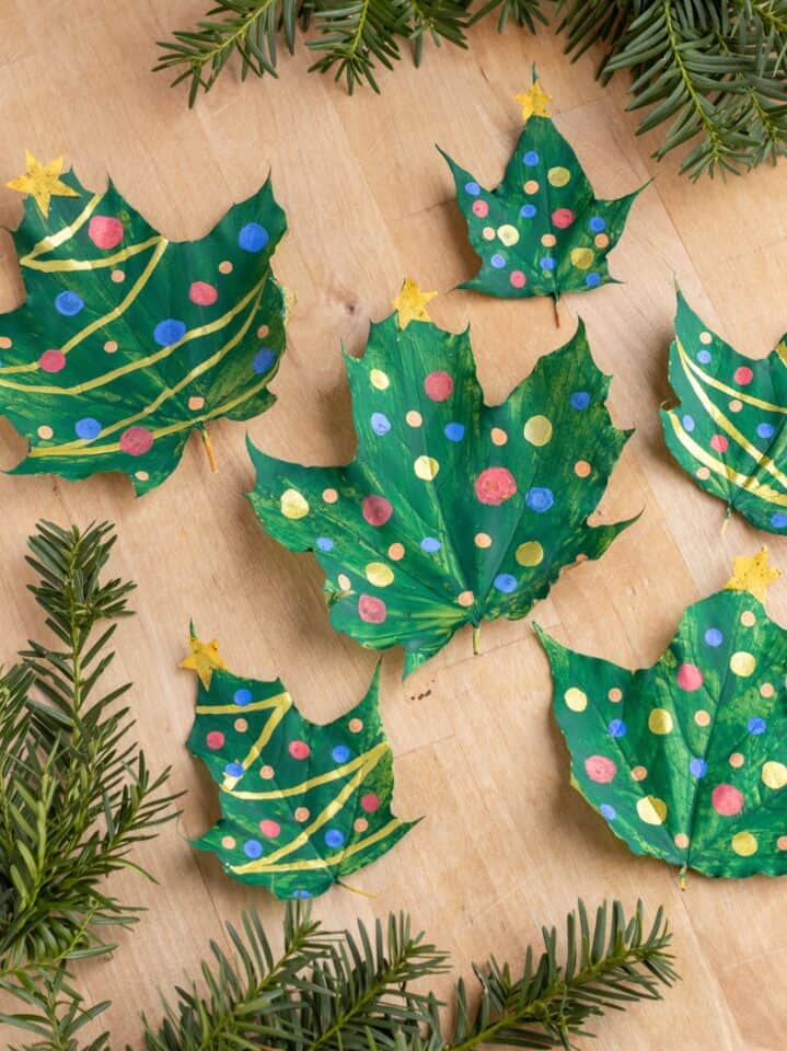 Beautiful Christmas Tree Leaf Craft - hello, Wonderful