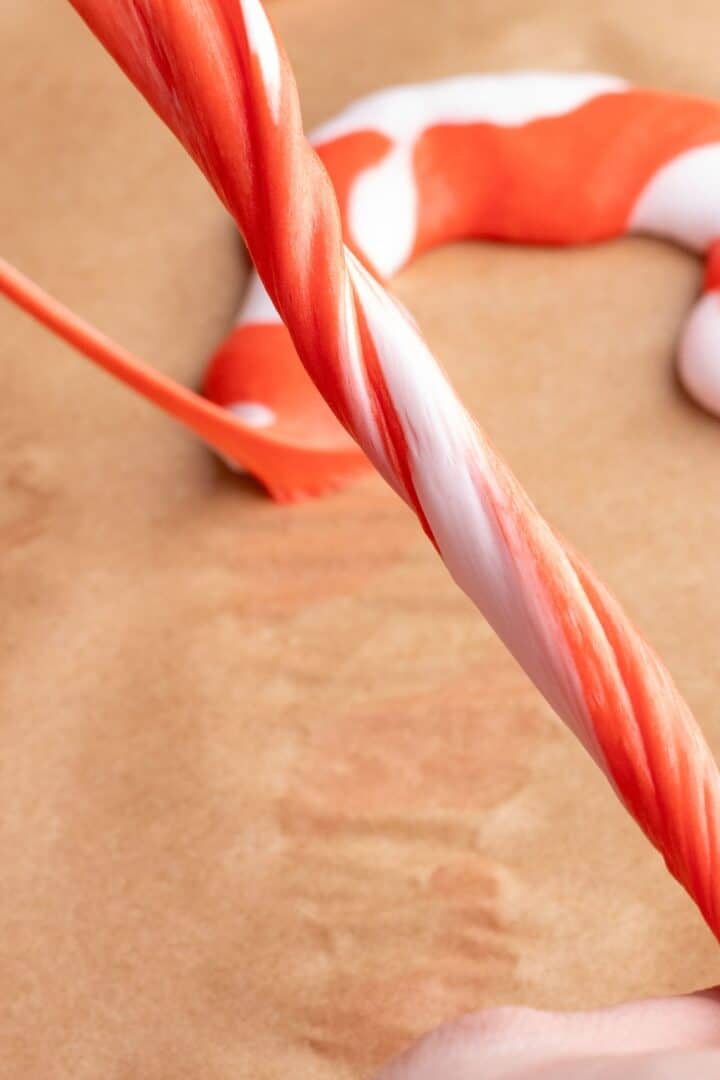 Candy Cane Fluffy Slime - Easy Recipe