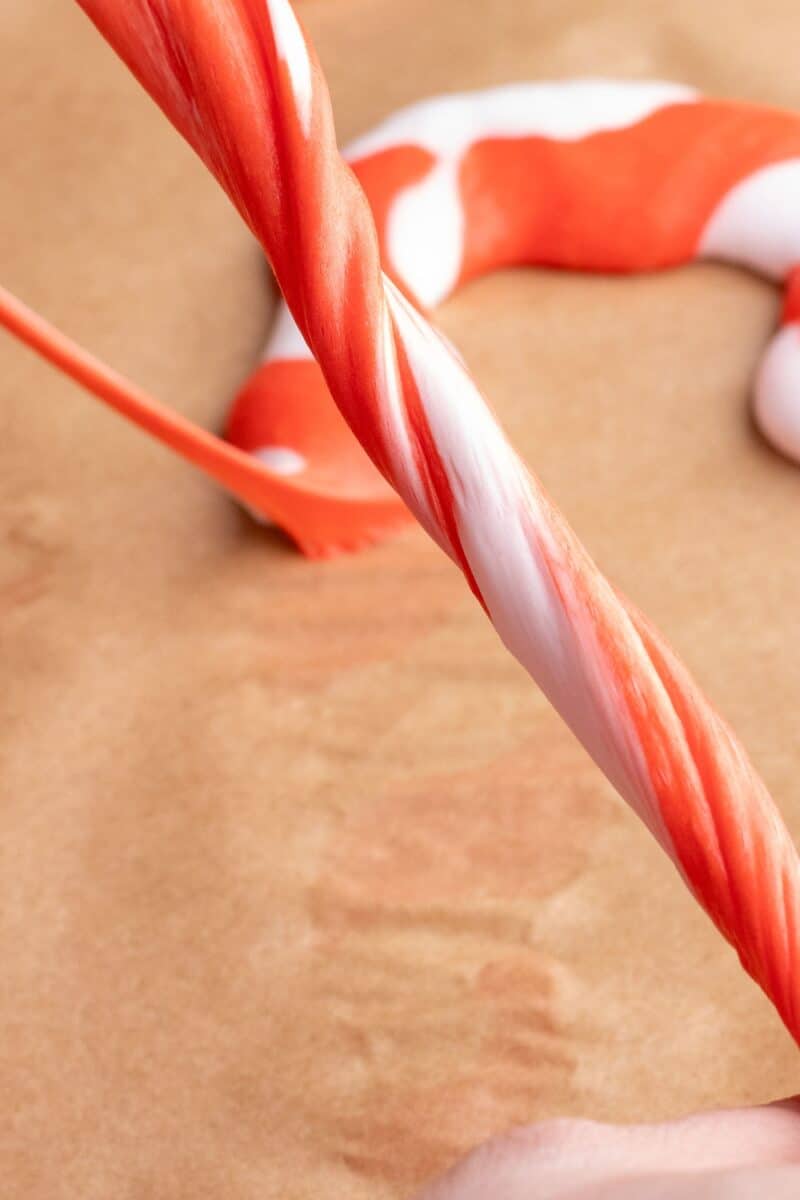 Candy Cane Fluffy Slime - Easy Recipe