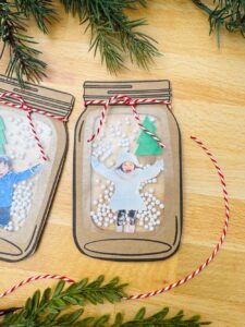 Winter Photo Jar Craft - Printable Template