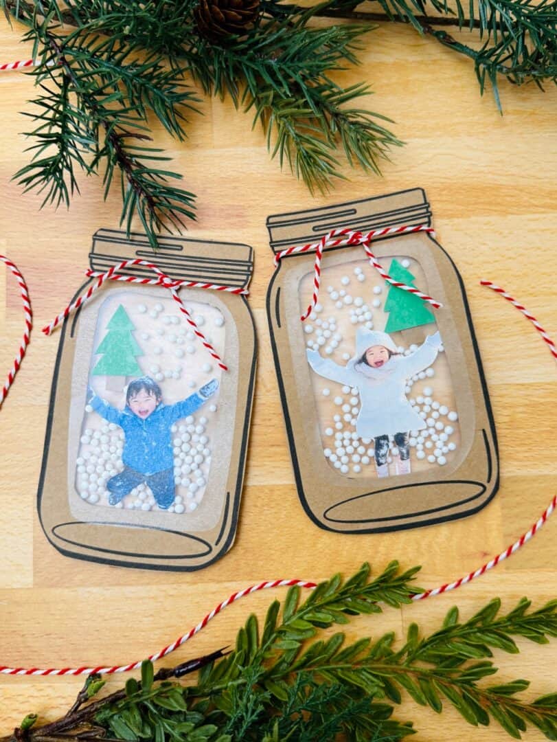 Winter Photo Jar Craft - Printable Template