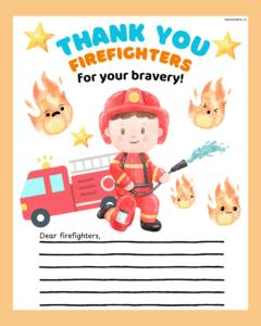 Letter to Firefighters - Free Printable