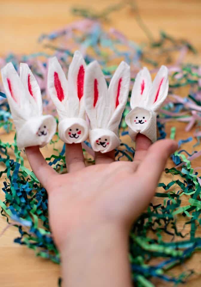 Bunny Napkin Finger Puppet Craft