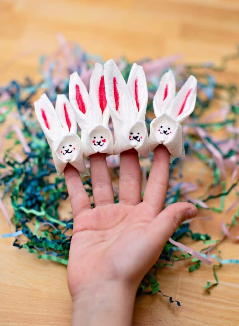 Bunny Napkin Finger Puppet Craft