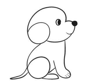 How to Draw a Dog Using Numbers - Free Template