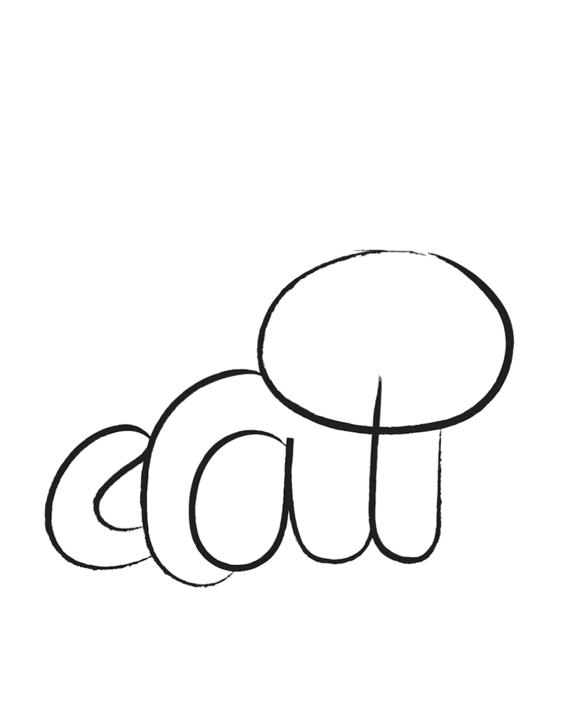 How to Draw a Cat From The Word "Cat"