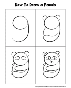 How to Draw a Panda - With Printable Guide - hello, Wonderful