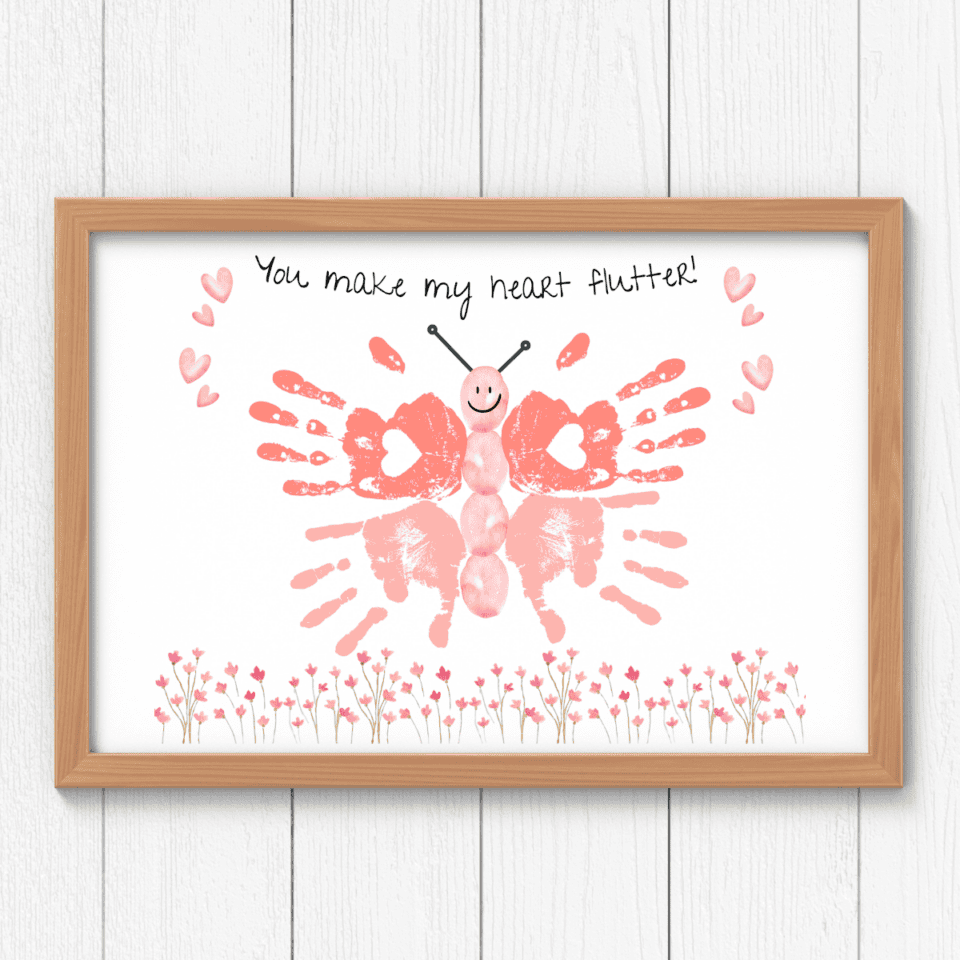Beautiful Butterfly Handprint Craft - Printable Template