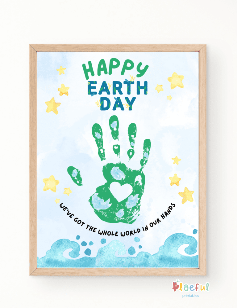 Earth Day Handprint Craft With Printable Template