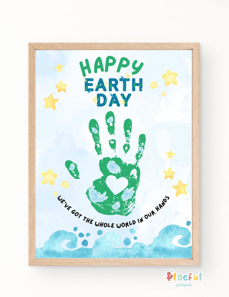 Earth Day Handprint Craft With Printable Template
