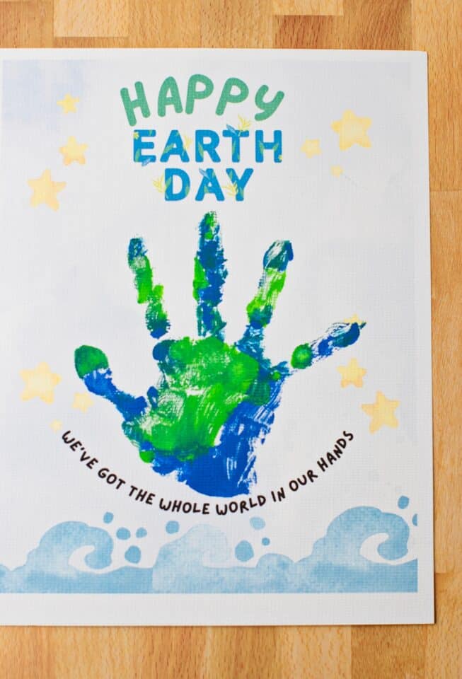 Earth Day Handprint Craft With Printable Template
