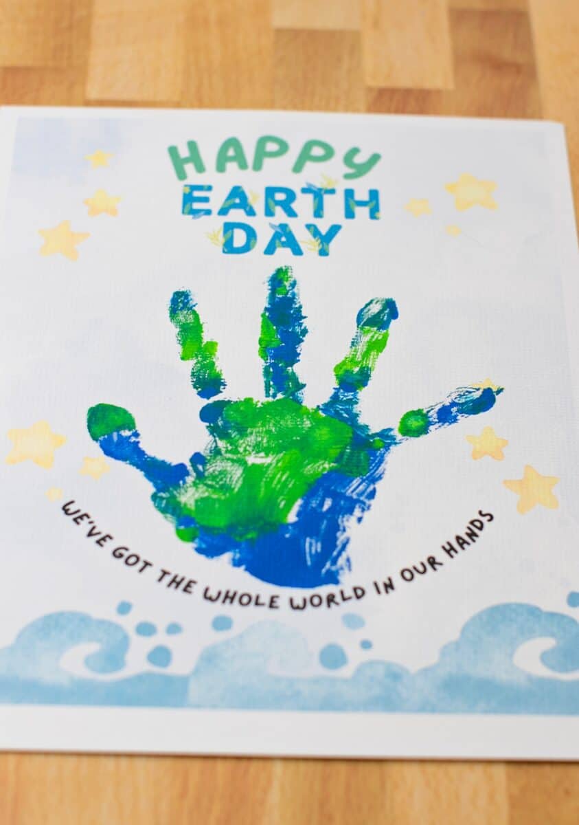 Earth Day Handprint Craft With Printable Template