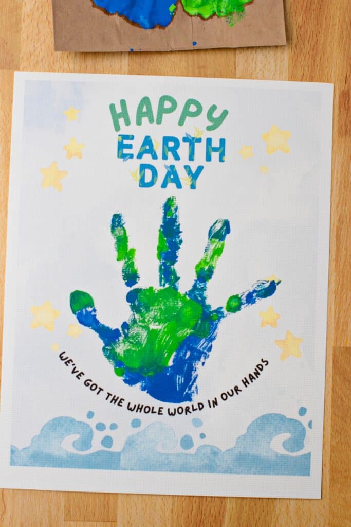Earth Day Handprint Craft With Printable Template