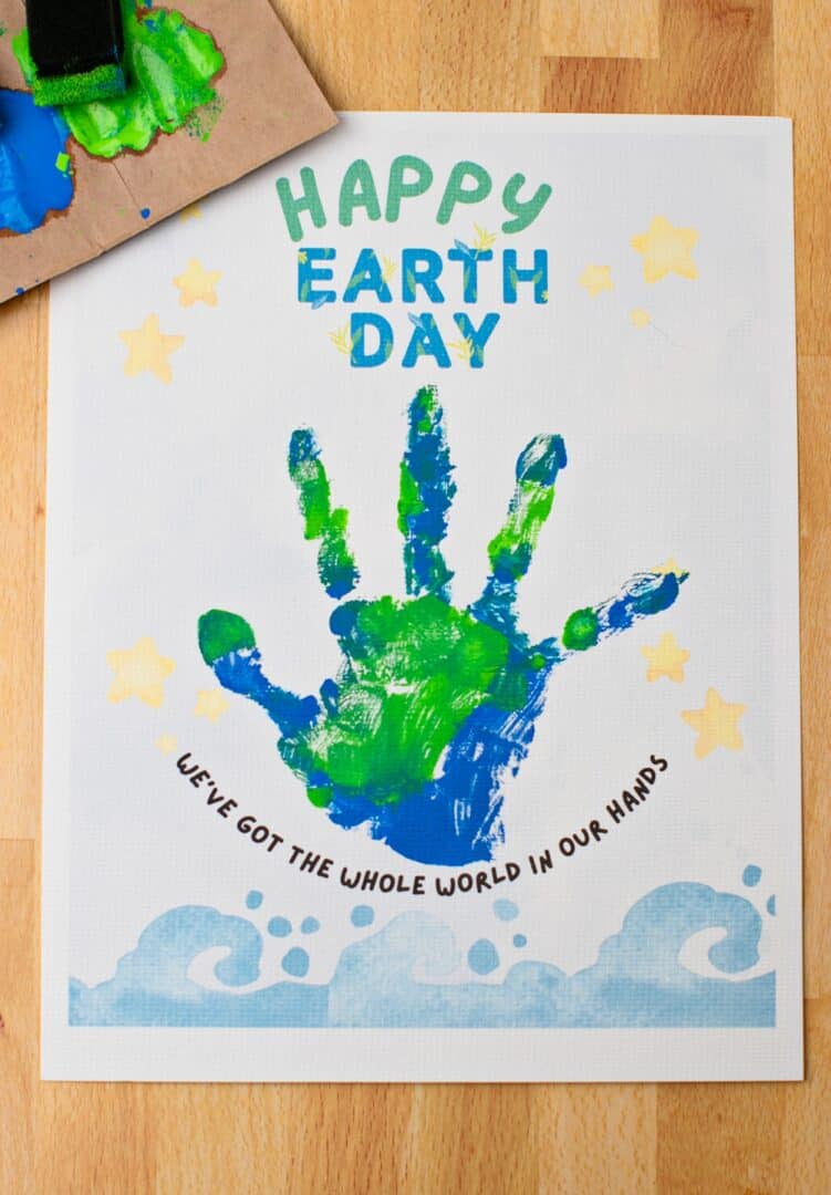 Earth Day Handprint Craft With Printable Template