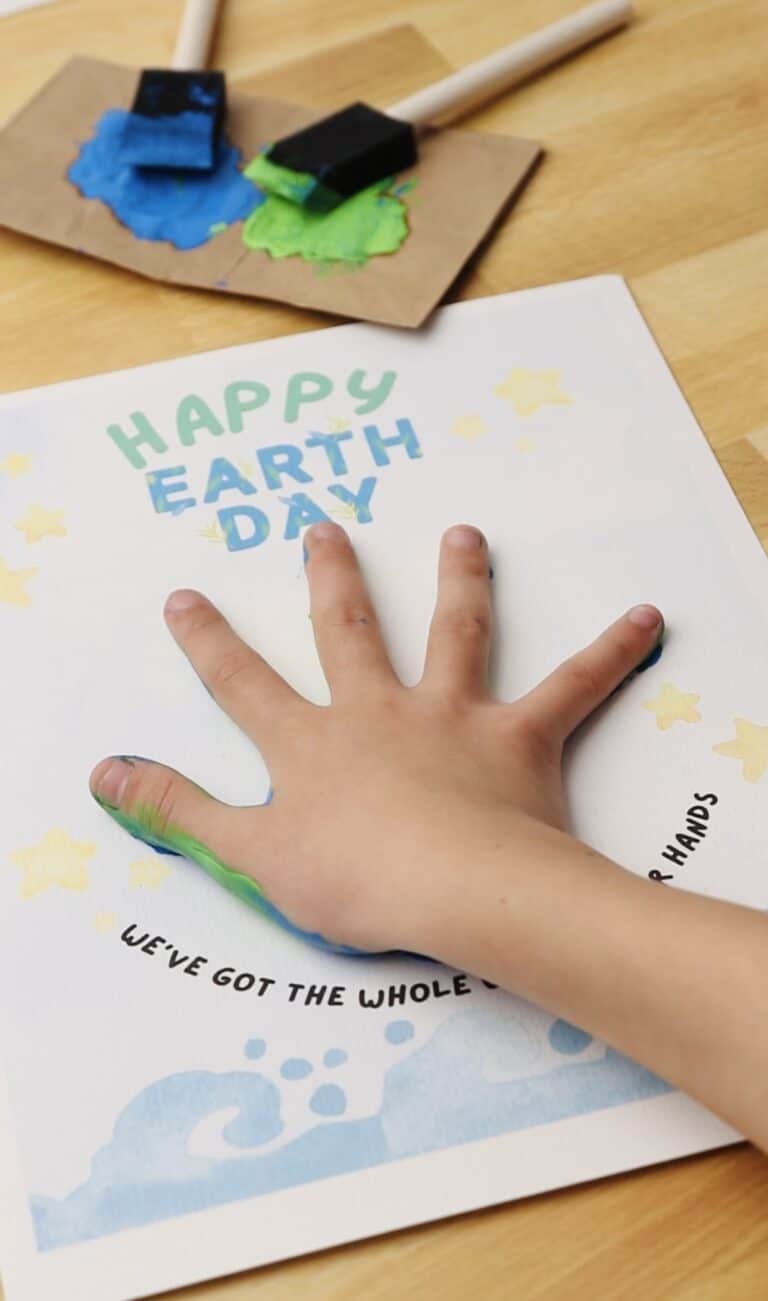 Earth Day Handprint Craft With Printable Template
