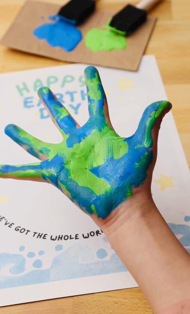 Earth Day Handprint Craft With Printable Template