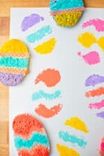 Easter Sponge Painting Is A Fun Way To Decorate Eggs!