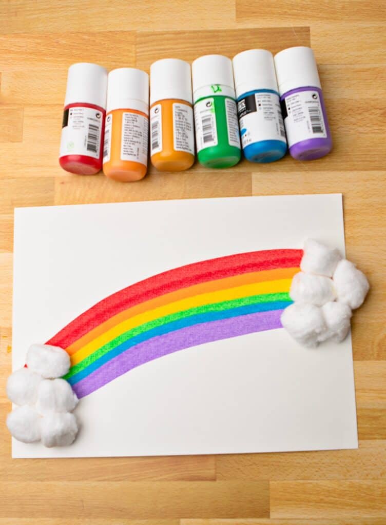 Easy Rainbow Squeegee Art for Kids