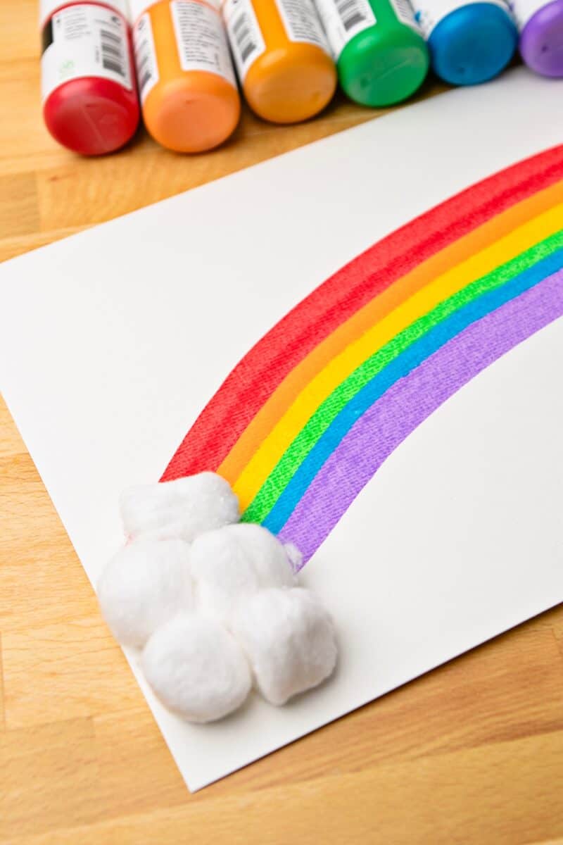 Easy Rainbow Squeegee Art for Kids