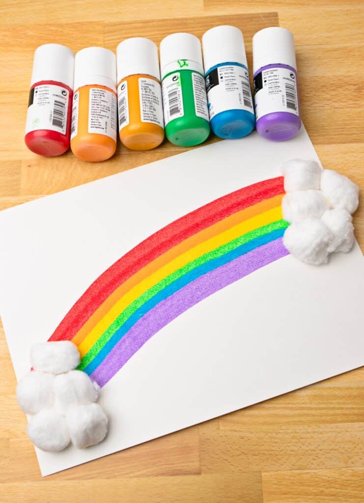 Easy Rainbow Squeegee Art for Kids