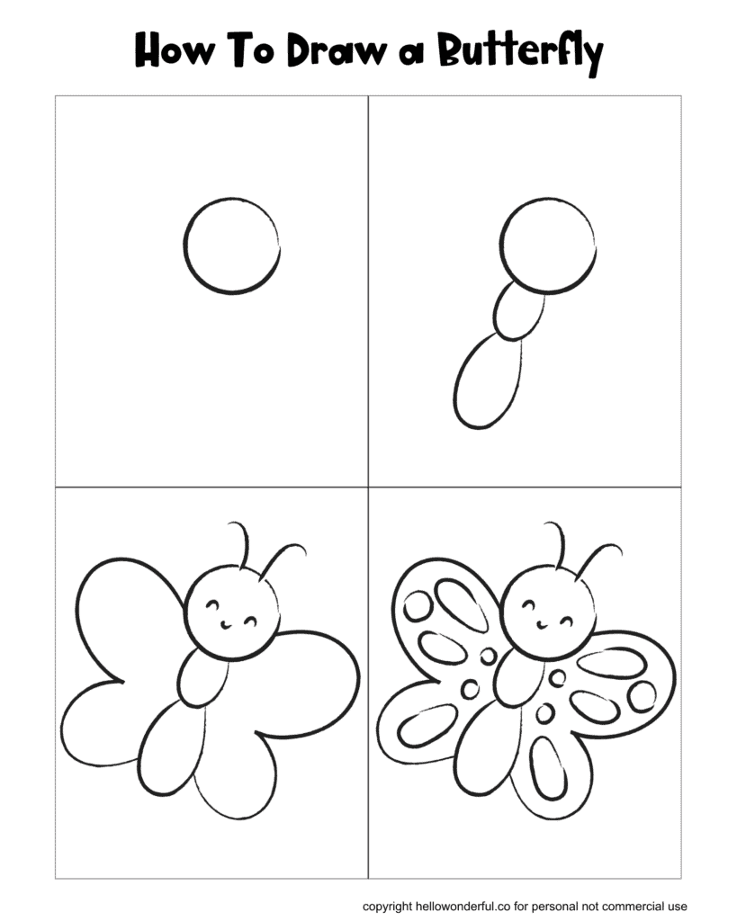 How to Draw a Butterfly - With Printable Guide