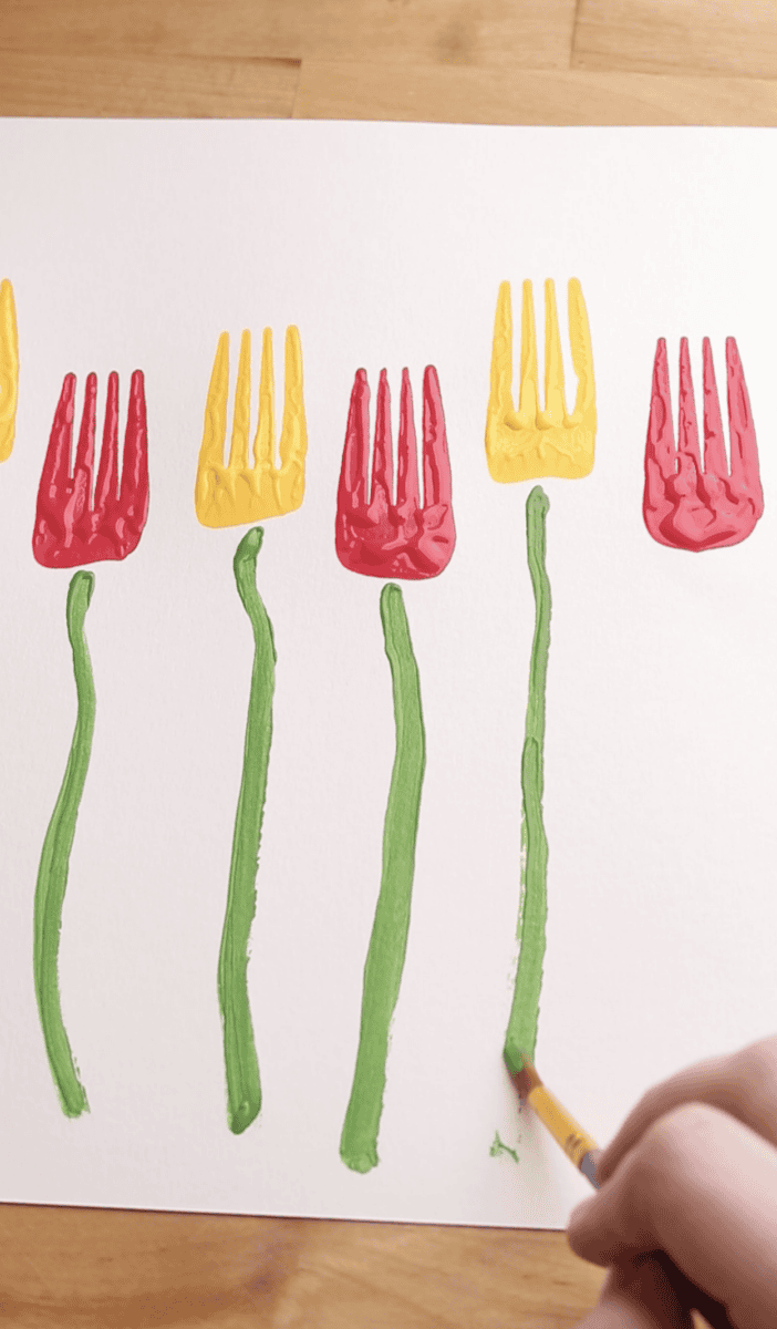 Fork Painting Tulips: A Fun and Easy Spring Craft for Kids