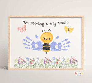 Adorable Bee Handprint Craft - Printable Template