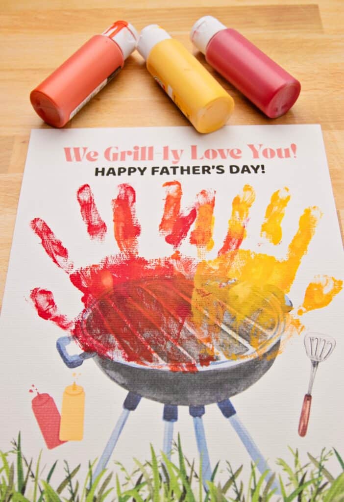 BBQ Father’s Day Handprint Art - Printable Template