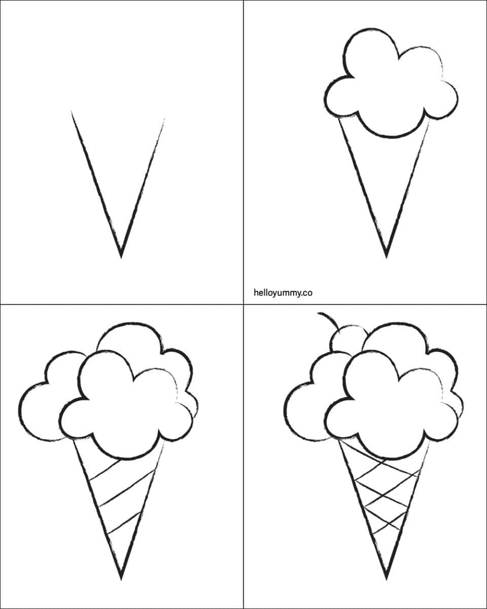 How to Draw Ice Cream – With Printable Guide