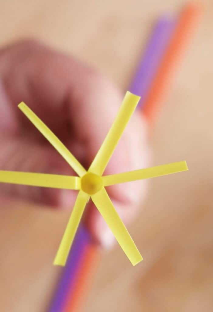 Fireworks Straw Painting For Kids 4th of July Craft