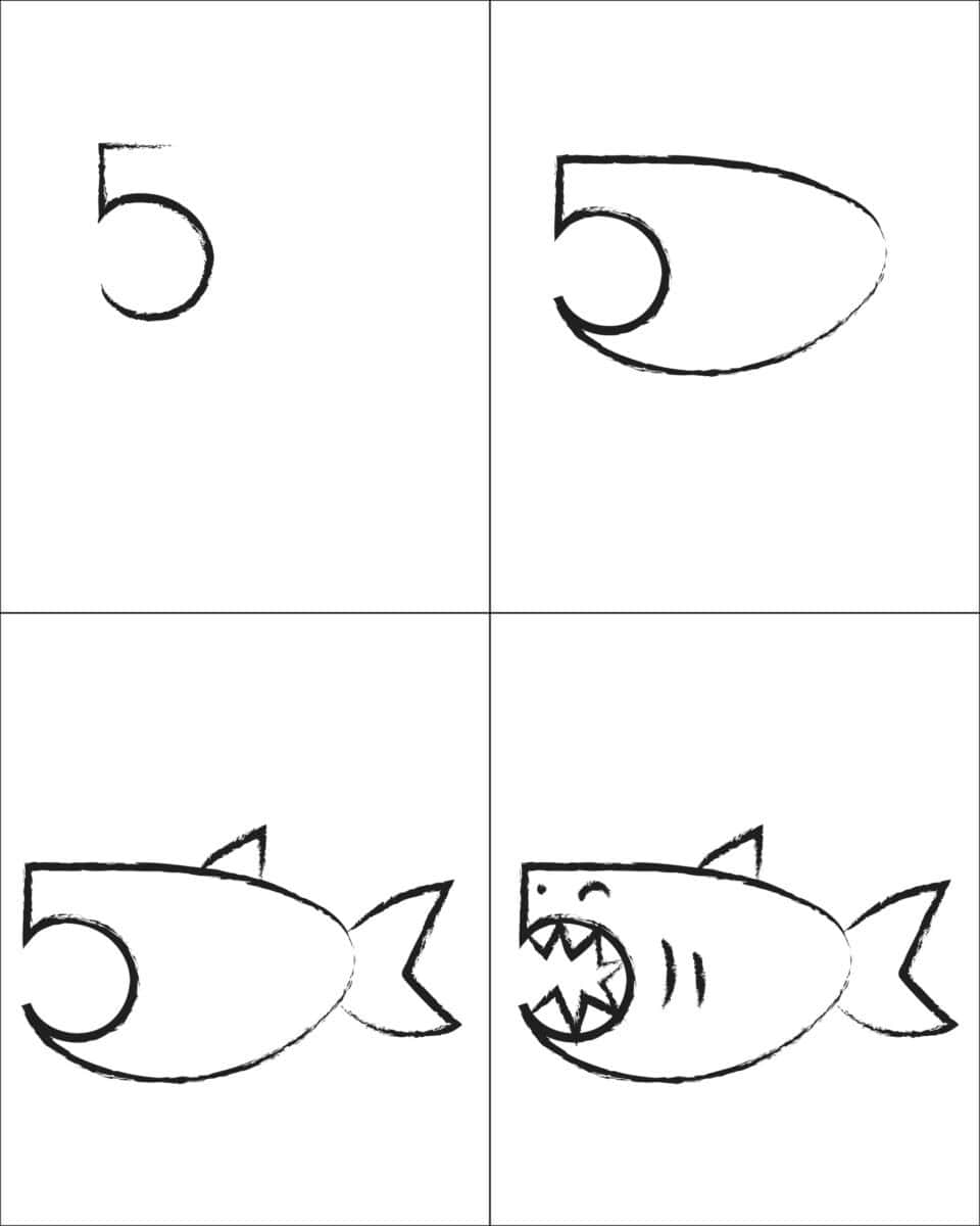How to Draw a Shark - With Printable Template